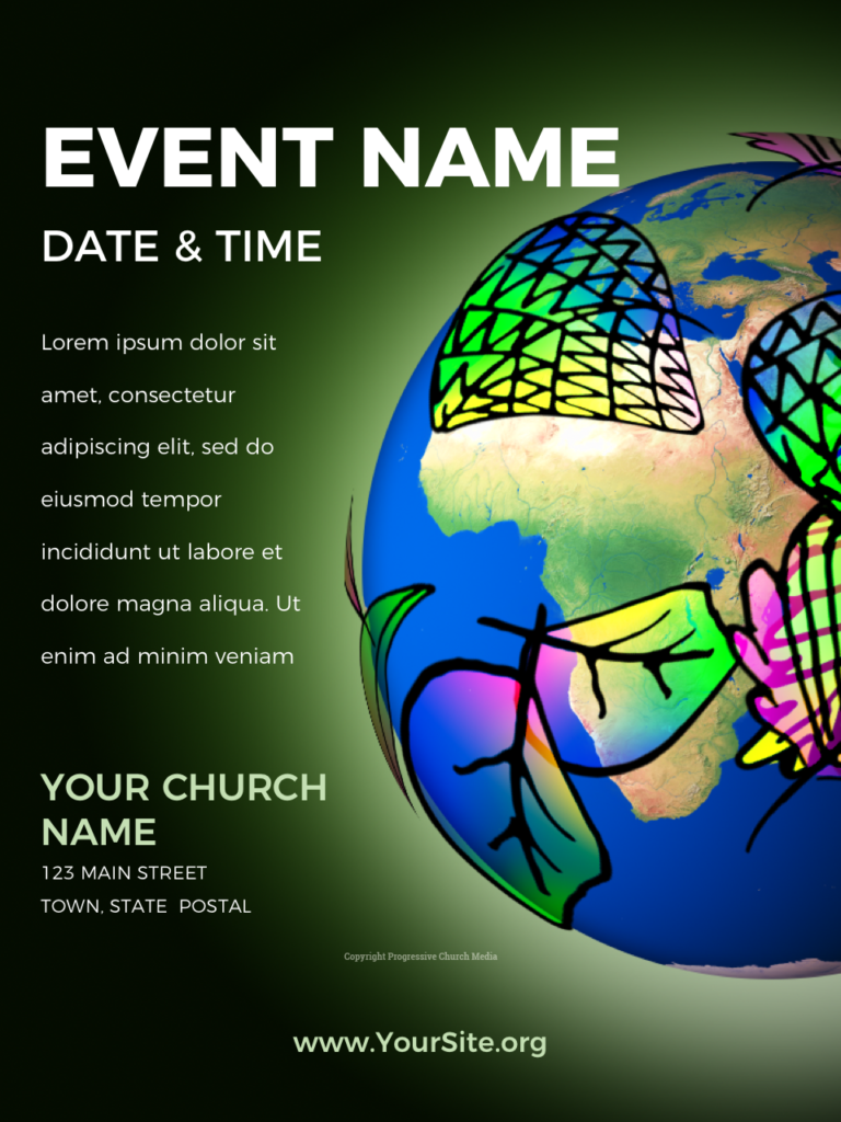 Earth Day Every Day Flyer - Progressive Church Media