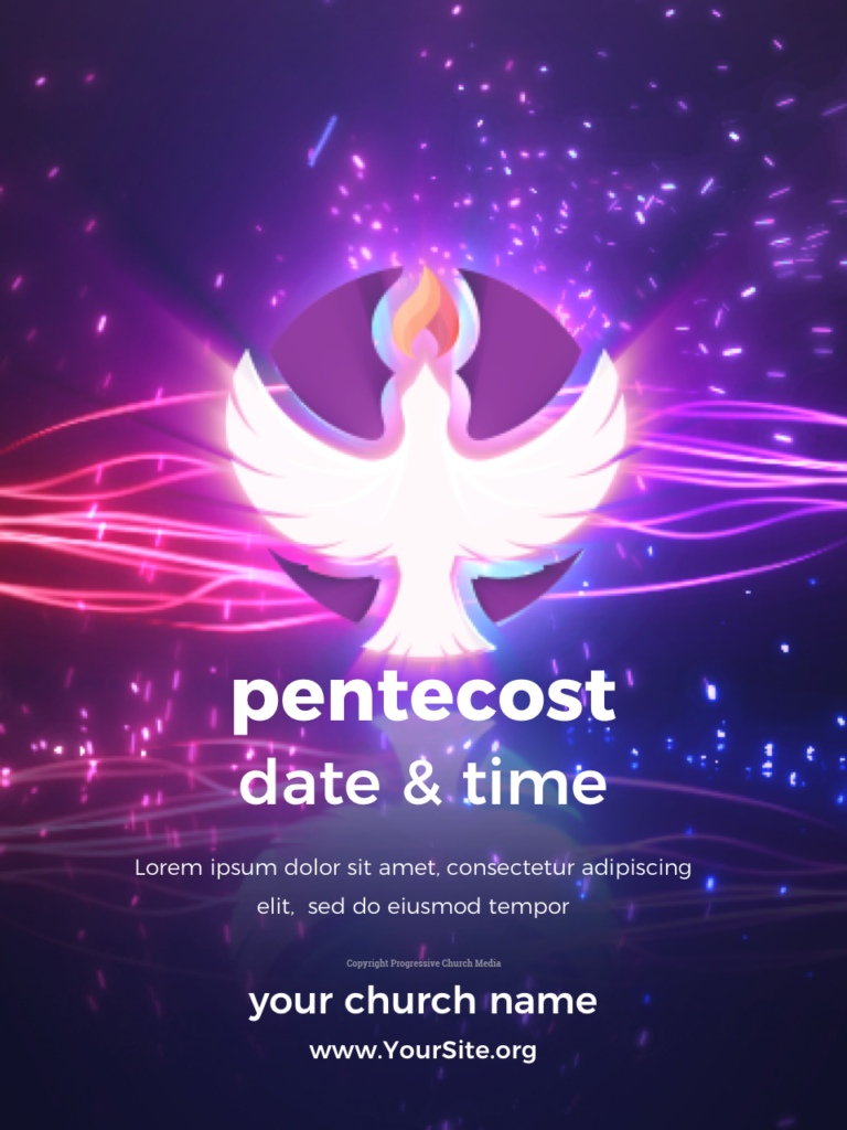 Pentecost Sermon Flyer - Progressive Church Media