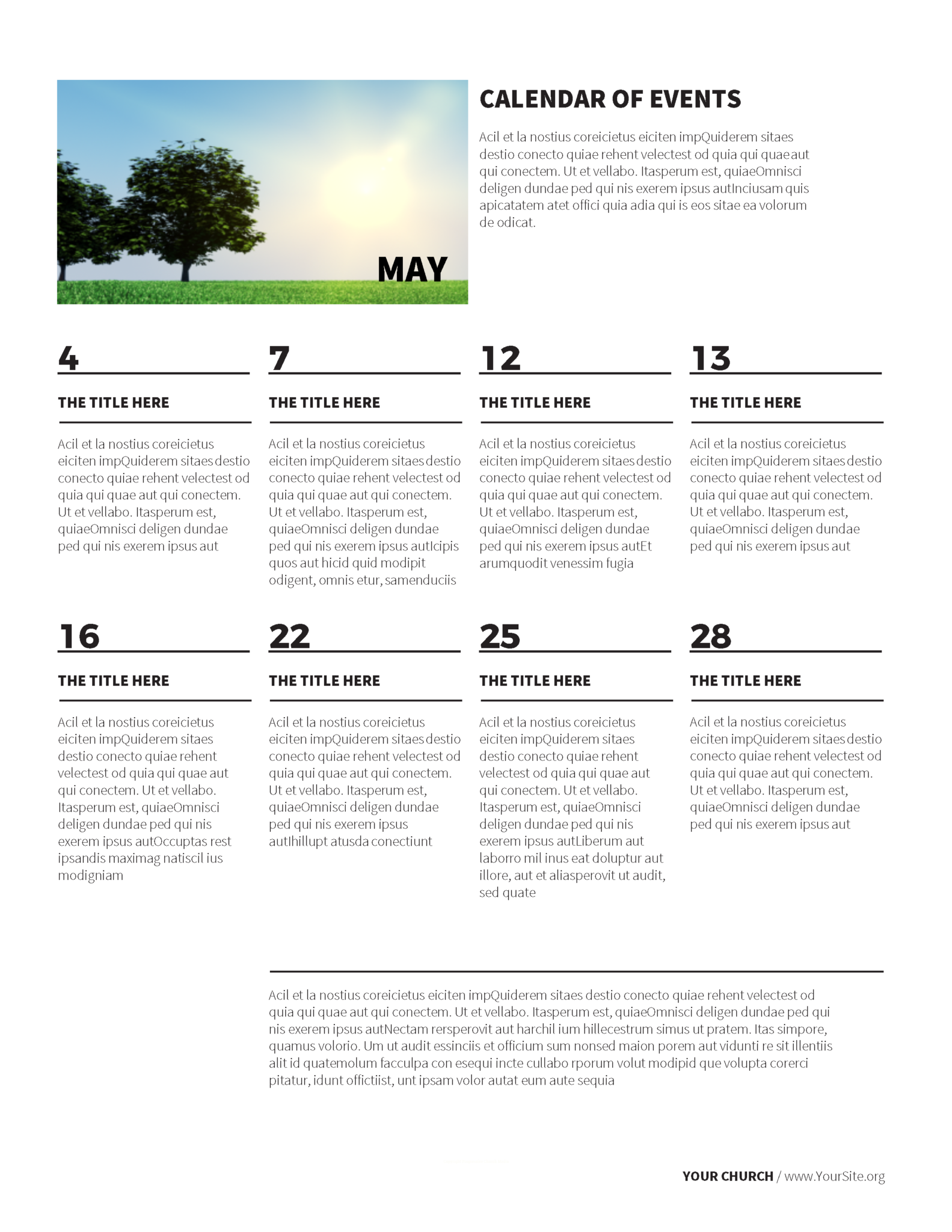 Welcome to Church Spring Newsletter - Progressive Church Media