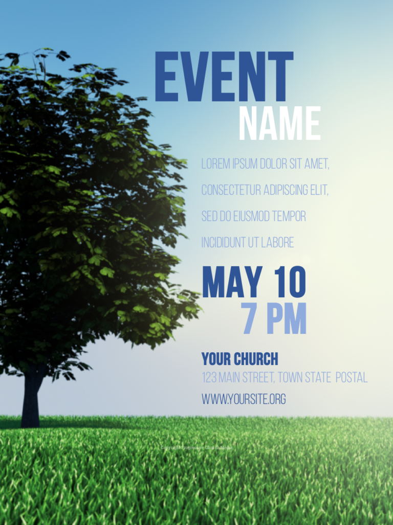 Welcome to Church Spring Flyer - Progressive Church Media