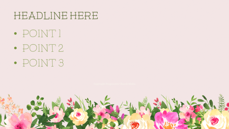 Floral Church Welcome PowerPoint - Progressive Church Media