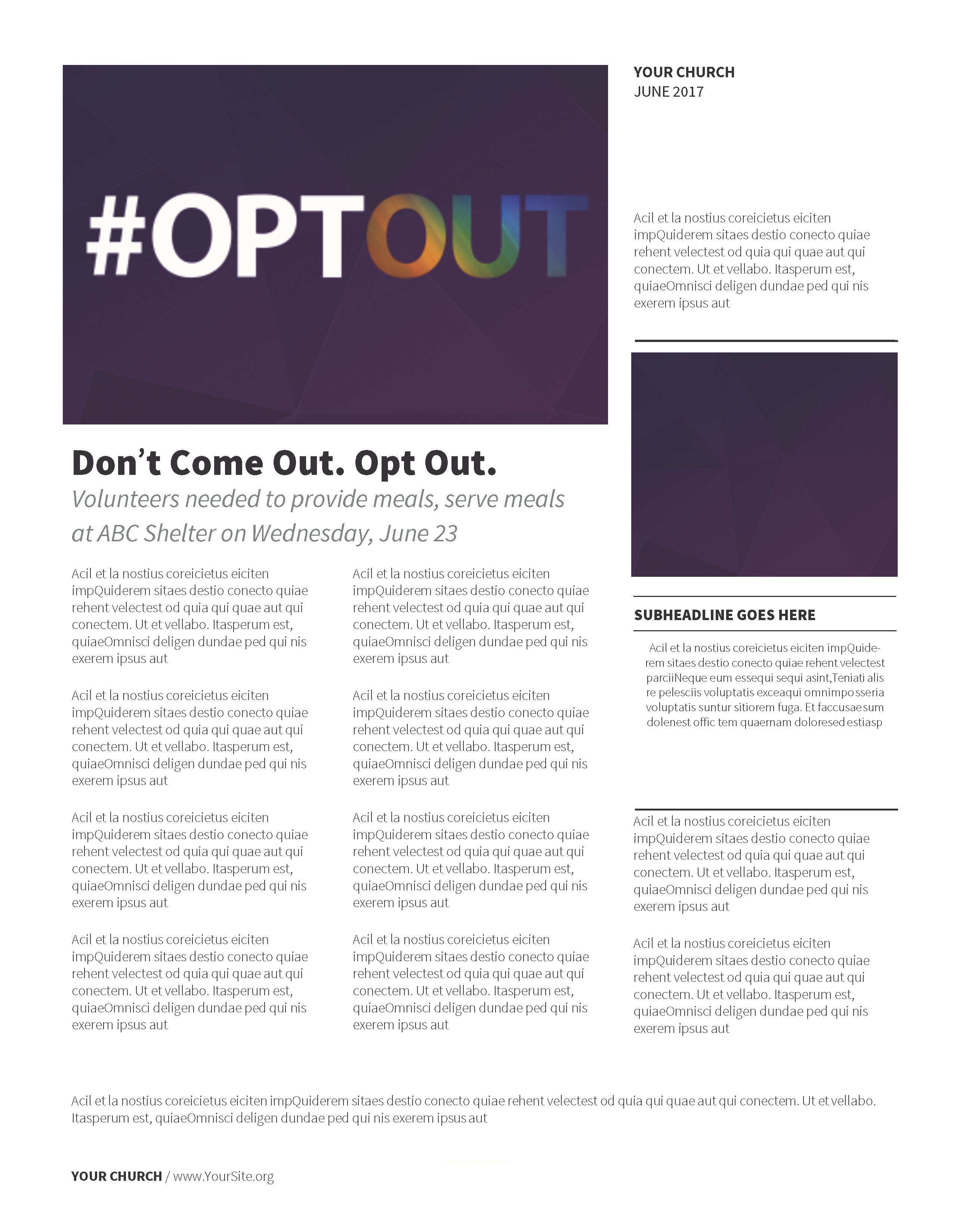 Opt Out Flyer - Progressive Church Media