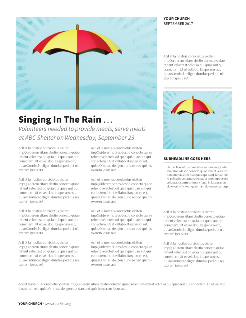 Umbrella Newsletter - Progressive Church Media