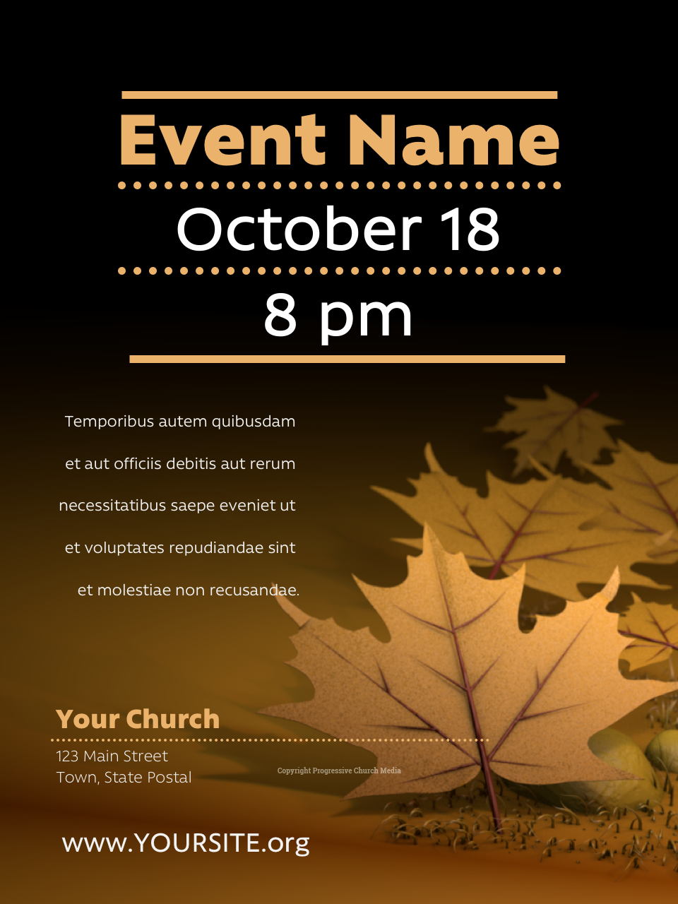 Autumn Church Welcome Flyer - Progressive Church Media