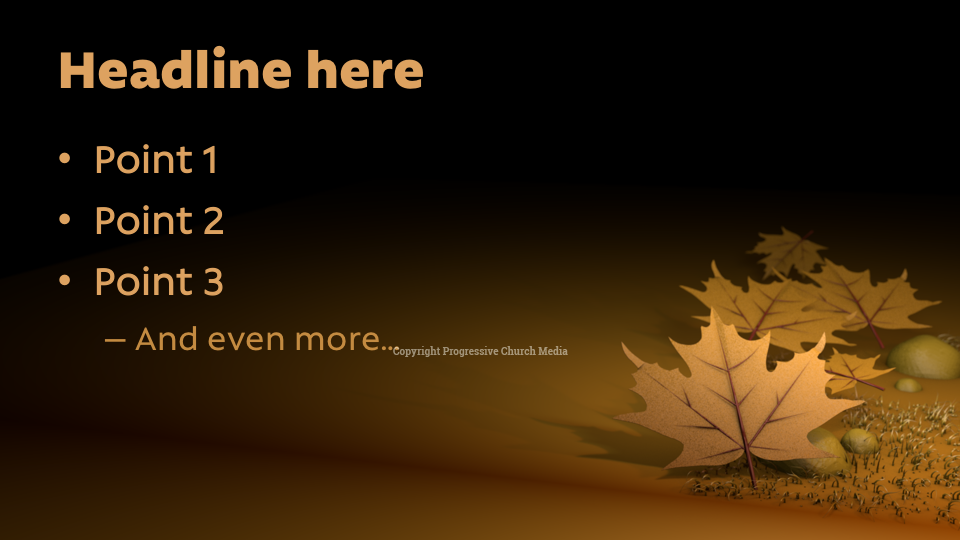Autumn Church Welcome PowerPoint - Progressive Church Media