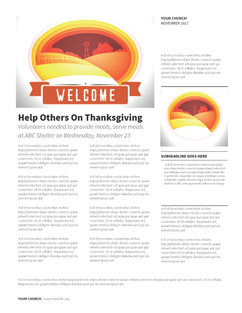 Fall Farm Landscape Newsletter - Progressive Church Media