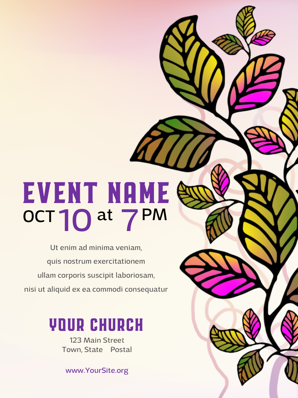 Fall Foliage Flyer - Progressive Church Media