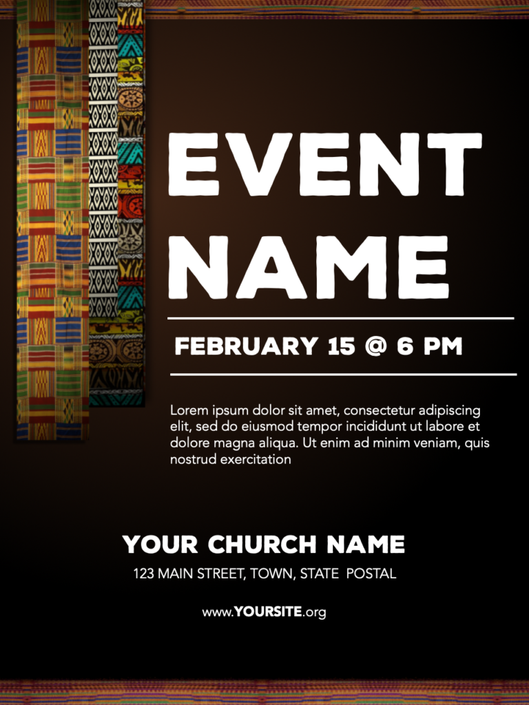 African Fabric Flyer - Progressive Church Media