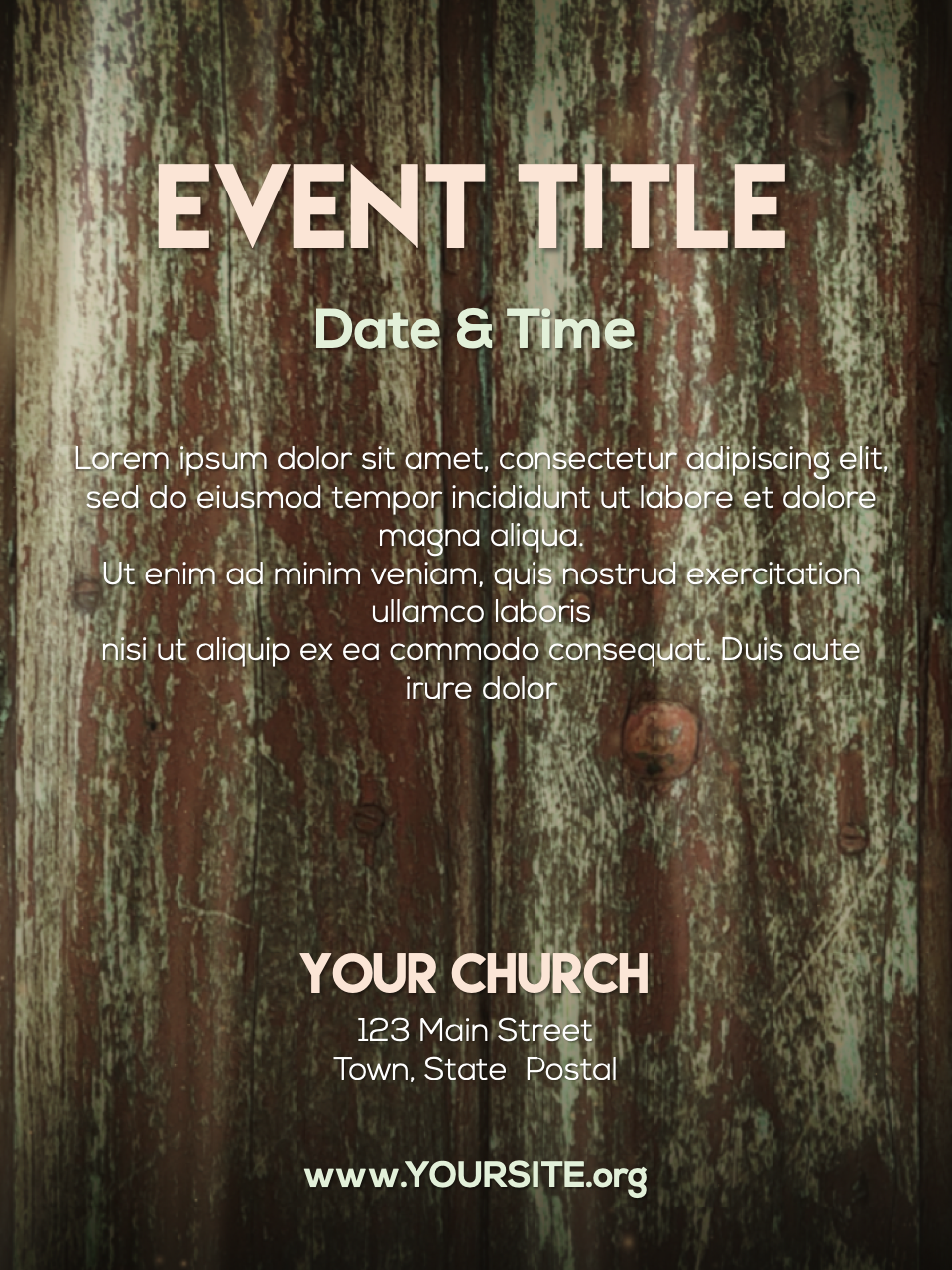 Country Welcome Flyer Progressive Church Media