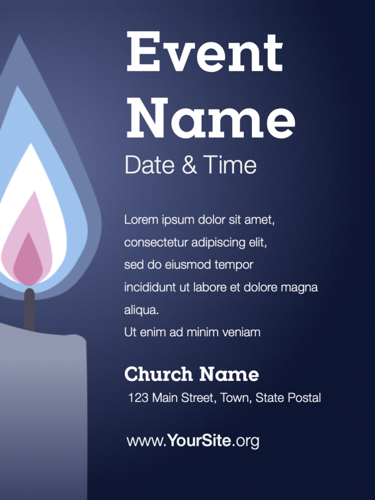 Advent Worship Greeting Flyer - Progressive Church Media