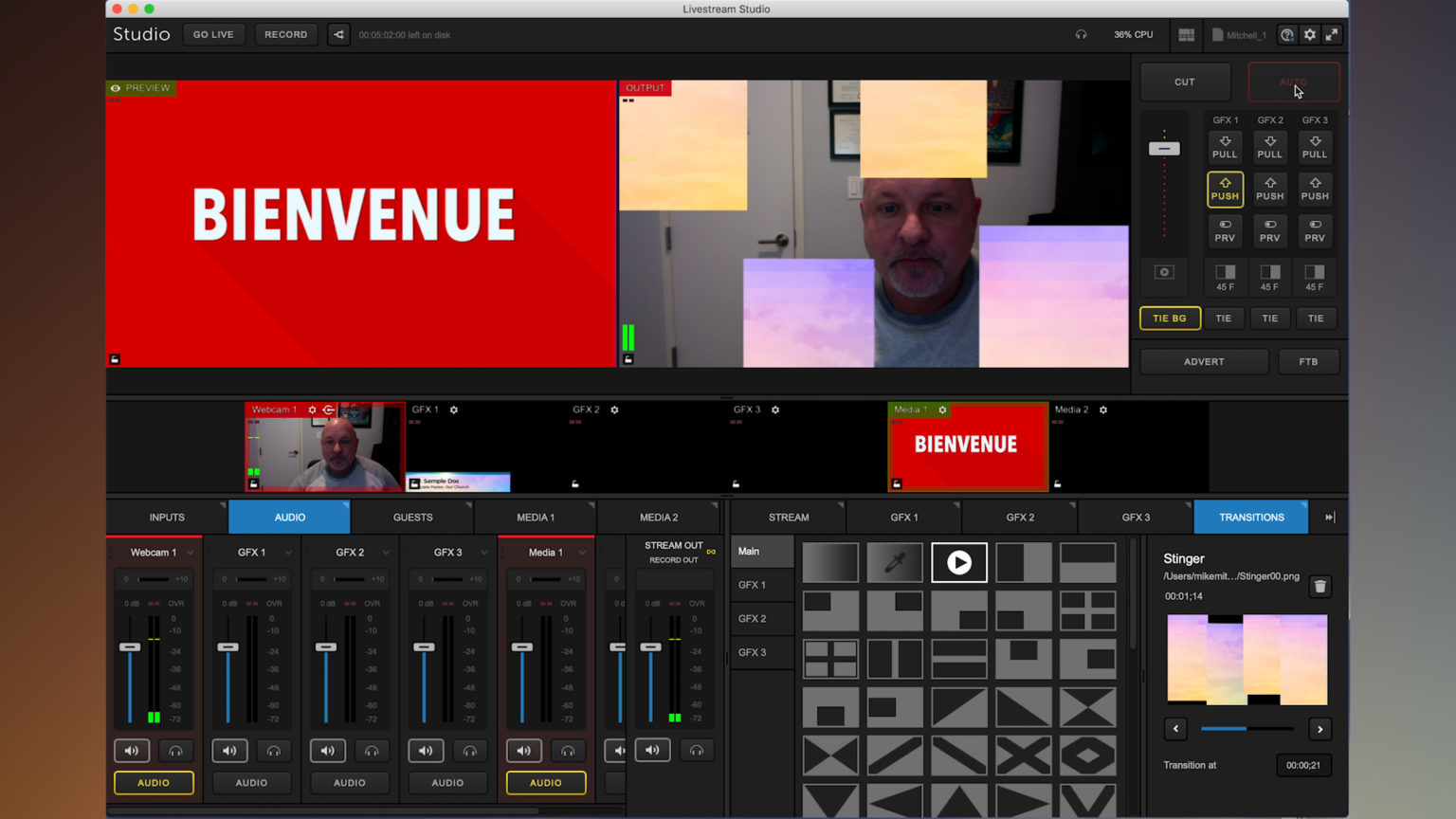 LiveStream Studio Tutorial 5 - Using Transitions - Progressive Church Media