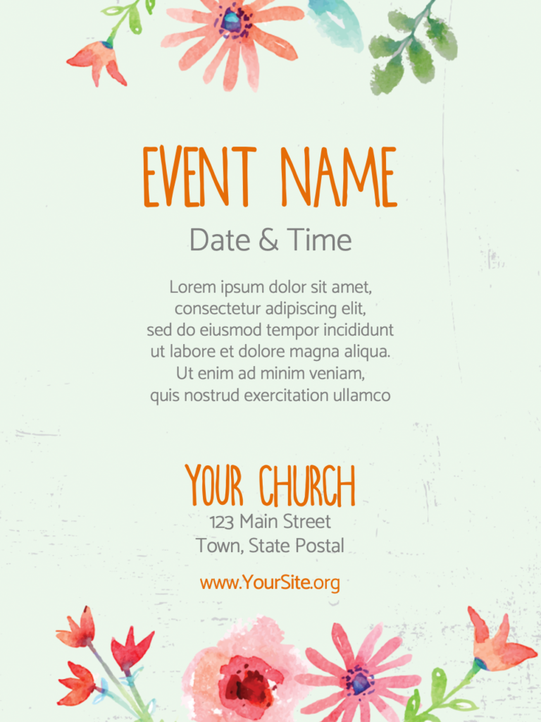 Spring Celebration Flyer - Progressive Church Media