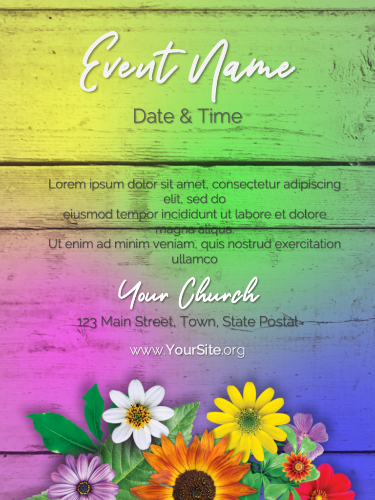 Festive Spring Flyer - Progressive Church Media