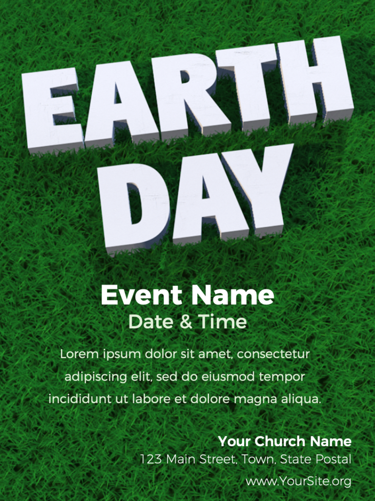 Earth Day Psalm Flyer - Progressive Church Media
