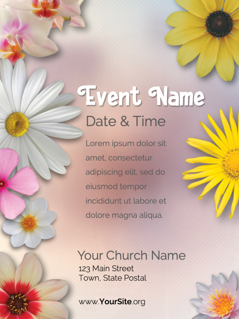Floral Festival Flyer - Progressive Church Media