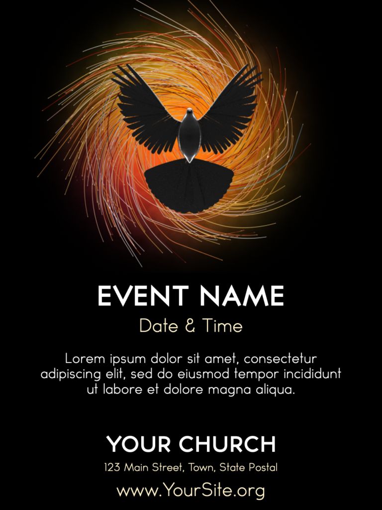 Pentecost Dove Flyer - Progressive Church Media
