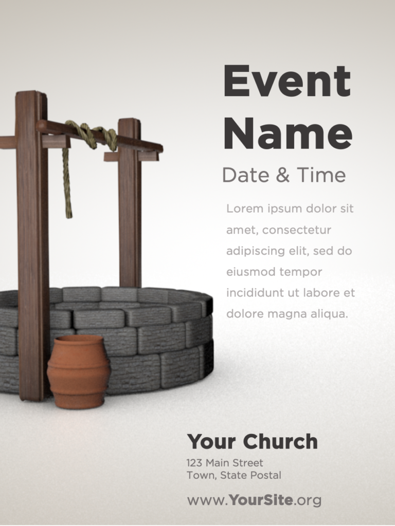 Woman At The Well Flyer - Progressive Church Media