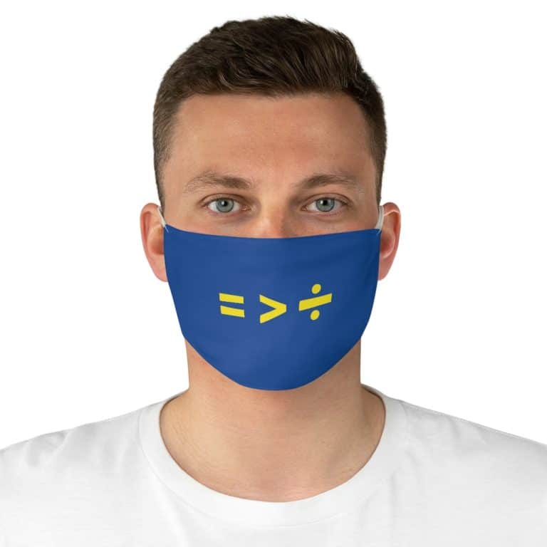 Equality Is Greater Than Division Fabric Face Mask - Progressive Church ...