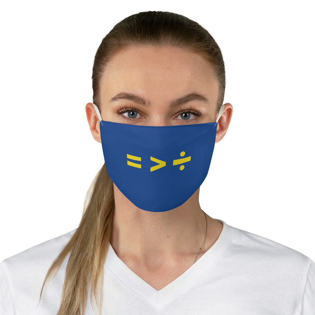 Equality Is Greater Than Division Fabric Face Mask - Progressive Church ...