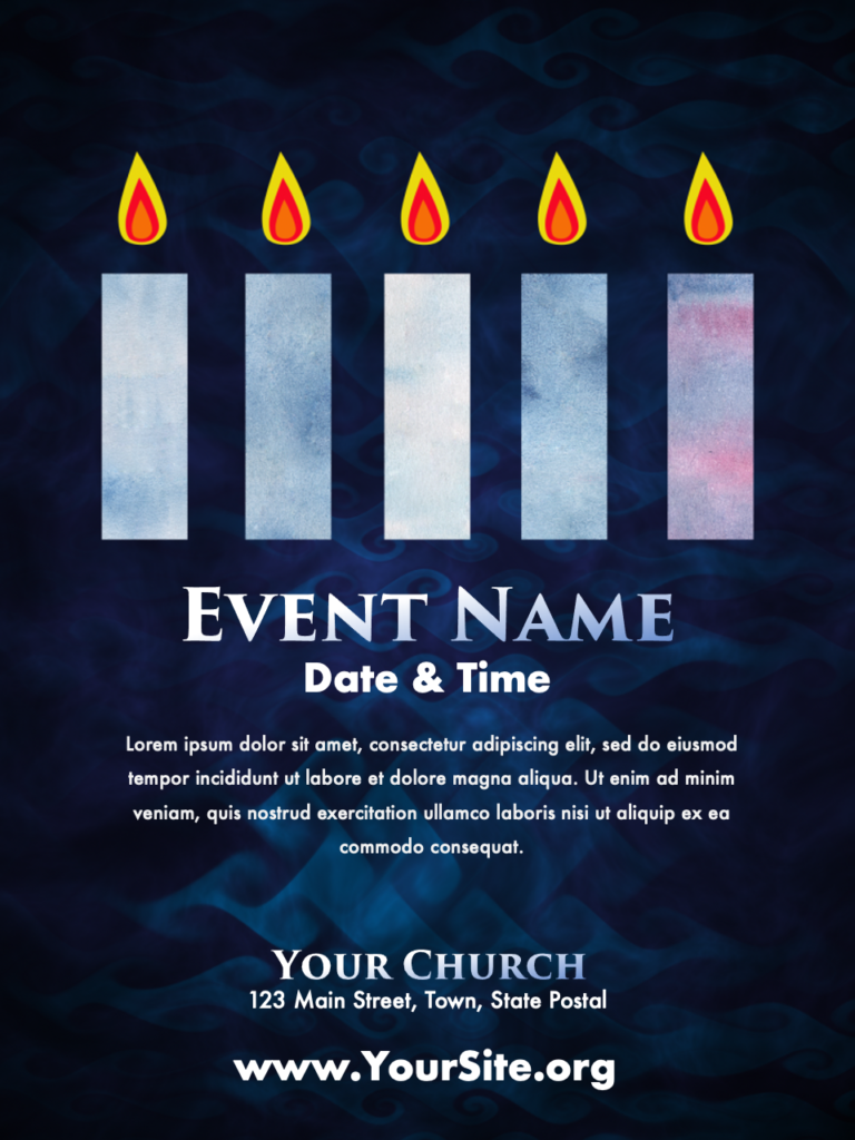 Advent Worship Service Flyer - Progressive Church Media