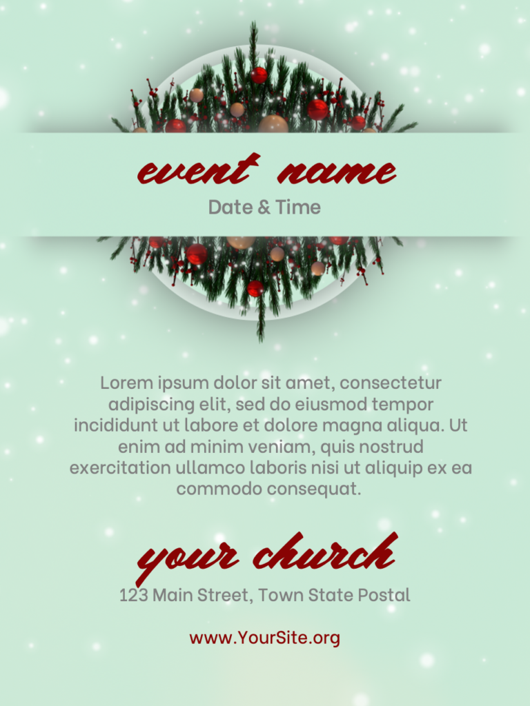 Comfort and Joy Flyer - Progressive Church Media