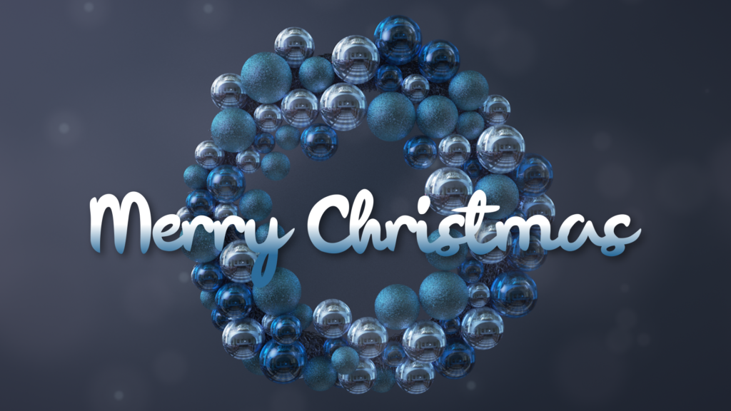 Christmas Wreath Blue PowerPoint - Progressive Church Media