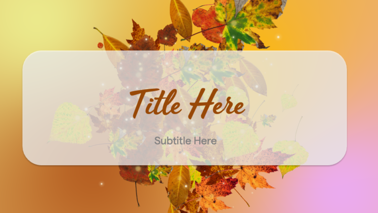 Autumn Church Background PowerPoint - Progressive Church Media