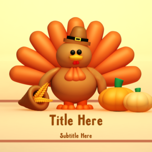 Friendly Thanksgiving Turkey Graphics - Progressive Church Media